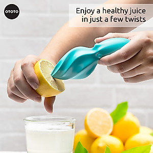 OCTO Lemon Juicer Hand by OTOTO - Easy to Hold Lemon Squeezer Manual for Lemon, Lime, Oranges - BPA Free, Dishwasher Safe Citrus Juicer Hand Press Manual - Fun Kitchen Gadgets & Tools