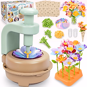 Fabric Flower Bouquets Toys, DIY Craft Kits Toys for Kids - Flower Market Toy, Build Your Flower Bouquet, Arts & Crafts for 4 5 6 7 8 Year Toddler Girl, Educational Activity Preschool B-Day Gifts