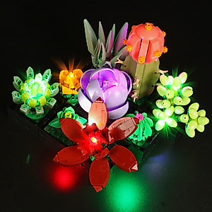 Hilighting Upgraded Light Kit for Lego Succulents Artificial Plants Set, Compatible with Lego 10309 (Model Not Included)