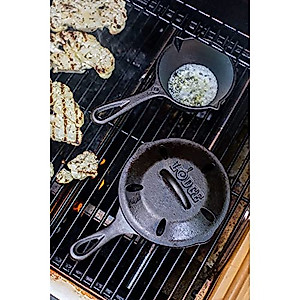 Lodge L3SMSK 6.5" Cast Iron Smoker Skillet, Black