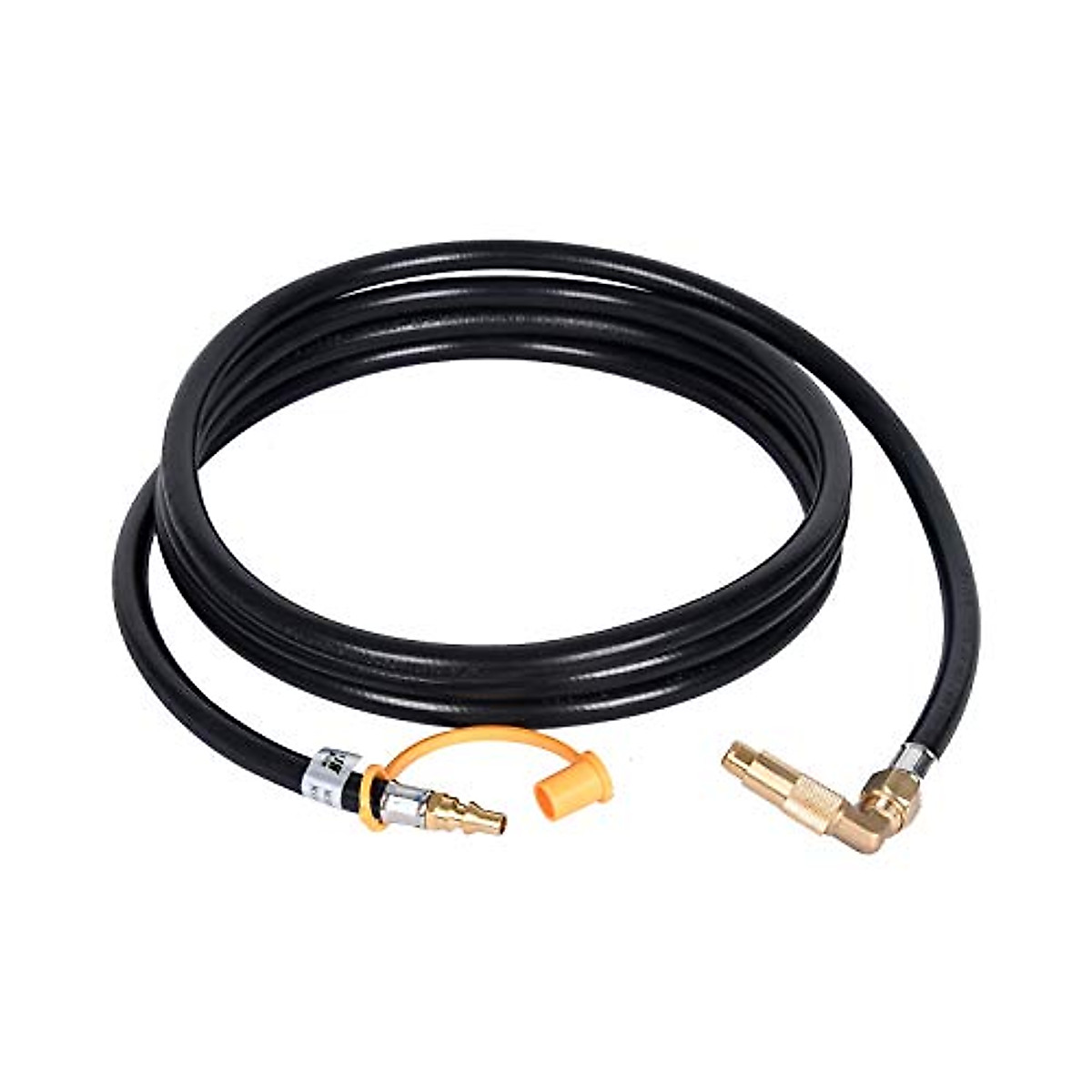 GasSaf 12 FT RV Quick Connect Propane Hose - 1/4" Quick Connect Extension Hose with Propane Elbow Adapter for Blackstone 17"/22" Griddle