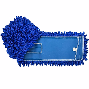KLEEN HANDLER 36 Inch Microfiber Dust Mop, Large Washable Commercial Dust Mop, Sweeper, Janitorial Dust Mop Head Replacement, Push Mop Broom, Blue
