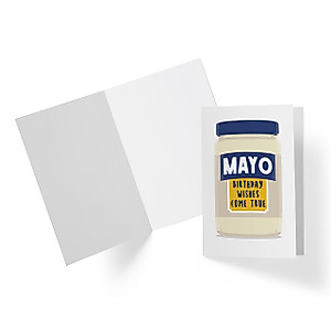 Karto Funny Birthday Card for Men Women, Large 5.5 x 8.5 Happy Birthday Card for Him Her, Birthday Card for Dad Mom Husband Wife, 50th 60th 70th 80th - Mayo Birthday