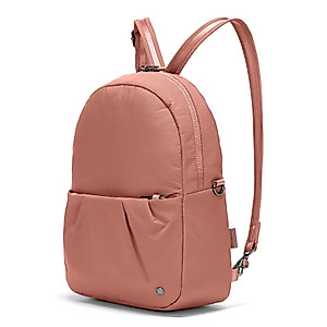 Pacsafe Women's Citysafe CX Anti Theft Convertible Backpack-Fits 11" Tablet, ECONYL Rose