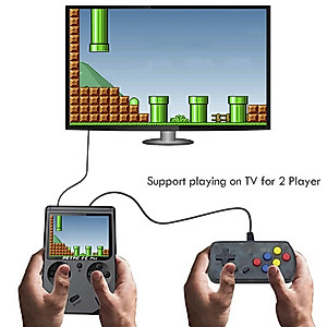 BYLGKE Handheld Games Electronic Games Console for Kids/Adults - 8 Bit 168 Classic Games 3 Inch Screen Retro Games Console with Controller for 2 Player on TV (Black)