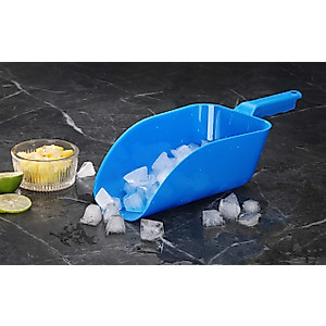 New Star Foodservice 34462 Polycarbonate Plastic Utility Ice Scoop. Blue, 64-Ounce