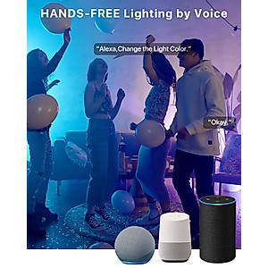 ORALUCE Smart BR30 Bulb, LED Flood Light Bulbs, Works with Alexa Google Assistant, 12W 100W Equivalent, 1280 Lumens, RGBCW 2700-6500K Color Changing Recessed Light Bulbs for Cans, E26 Base, 4 Pack