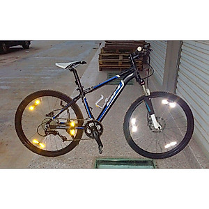 EORTA 4 Pieces Bicycle Wheel Spoke Reflector Night Safety Riding Bike Warning Light Reflector Bike Decoration Accessories for Mountain Bike Road Bike, Yellow and White