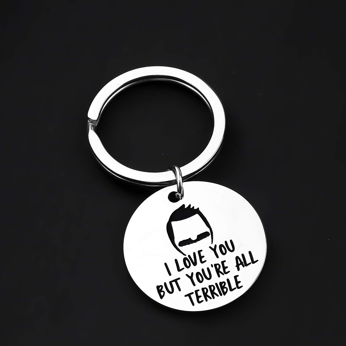 ENSIANTH Bob's Inspired Keychain I Love You But You're All Terrible Burgers Gift Bob Belcher Fans Gift(You're all Terrible)
