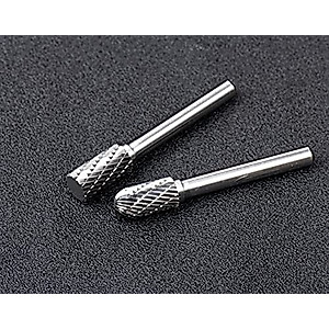 YUFUTOL Carbide Burrs Set 10pcs Double Cut Solid Carbide Rotary Burr Set 1/4" Shank Die Grinder Bits for Steel,Metal Carving, Polishing,Engraving,Drilling