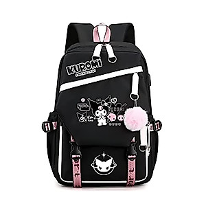 NETZXH Cute Kawaii Backpack For Teens girls Cute Animal Cartoon Schoolbag for School, Travel and Everyday Use With USB