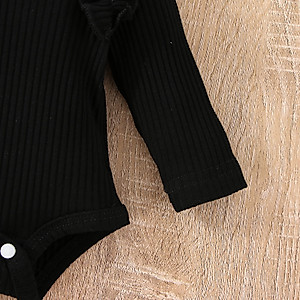 VINUOKER Preemie Newborn Baby Girls Outfits set long Sleeve Cotton Pants Sets Infant Fall Winter Clothes