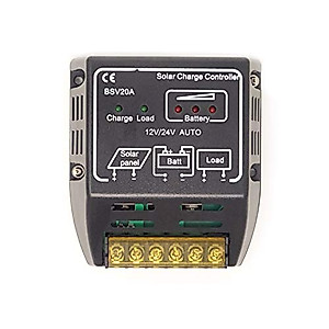 yueton Solar Panel Charge Controller 20a 12v/24v Solar Panel Regulator Adapter Charge Controller for Street Lamp Base Station