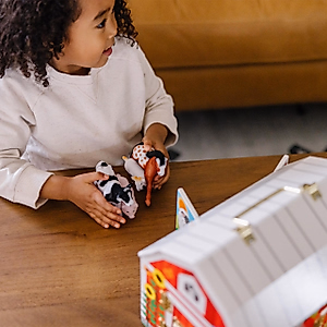 Melissa & Doug Latches Barn Toy - Sensory Activity, Doors And Locks Toy, Farm Animals Learning Toy For Kids Ages 3+