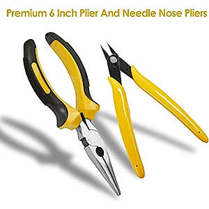 AUTOWN Flat Tire Repair Kits, 74 Pcs Universal Tire Plug Kit Heavy Duty Flat Tire Puncture Repair Kit for Cars, Trucks, Motorcycles, ATV，RV, Jeep, Tractor, Trailer