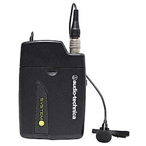 Audio-Technica ATW-901a/L Wireless Lavalier Microphone Mic + Samson Headphones