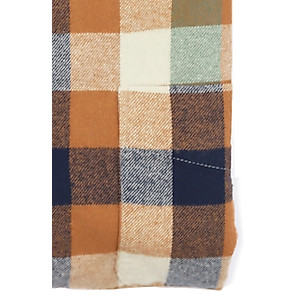 J.Crew Mercantile Men's Long Sleeve Slim-Fit Flannel Shirt (L, Brown Natural Gingham)