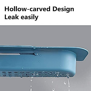 Telescopic Sink Holder,Expandable Storage Drain Basket Rack, Adjustable Expandable Sponge Soap Holder Drainer Sink Tray with Dishcloth Drying Rack for Home Kitchen Sink (Gray)