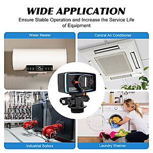 Timer Water Softener Control Valve 110V 3W Water Softener Timer Valve Backwash Head 12 Day Timer Valve Replacement Softener Valve For Filter Resin Tanks, Black