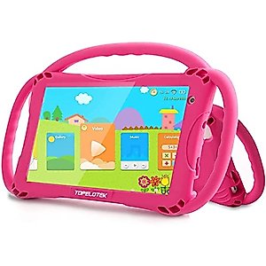 Kids Tablet 7 inch Toddler Tablet for Kids Android Kids tablet for toddlers WiFi Kids Tablets for kids 32GB Children's Educational APP Installed YouTube Netflix Parental Control Kid-Proof Case (Red)