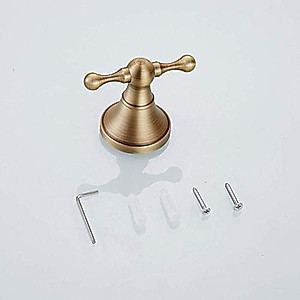 Flybath Coat Hook Antique Brass Towel Robe Hooks Bathroom Kitchen Accessories Wall Mounted, Brushed Bronze