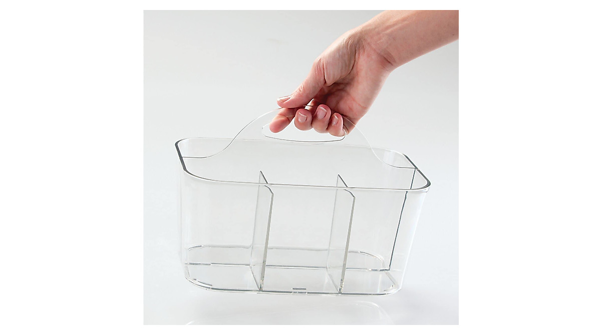mDesign Plastic Cutlery Organizer Caddy for Kitchen & Pantry