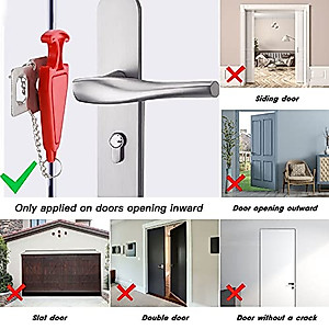AceMining 2Pack Upgrade Portable Door Lock Home Security Door Locker Travel Lockdown Locks for Additional Safety and Privacy Perfect for Traveling Hotel Home Apartment College