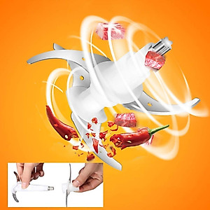 DNATS Metal Meat Grinder-Food Chopper, Electric Meat Grinder 2L Stainless Steel Food Processor for Baby Food, Meat, Vegetables， Stainless Steel Bowl