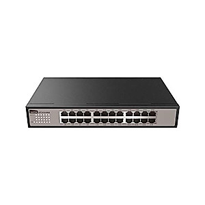 Netis ST3124GS 24 port Unmanaged 10/100/1000M Gigabit Switch, Desktop Ethernet Splitter, Ethernet Hub, Plug and Play, Fanless Quite, Traffic Optimization, Sturdy Metal Desktop size, expandable to standard 19 inch rack mount with included mounting bracket,