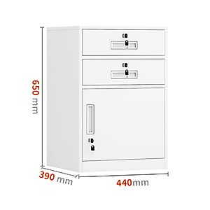 File Cabinet Under Desk Metal Filing Cabinet with Lock, 2 Drawer and 1 Cabinet File Cabinet for A4 Sized Letters/Documents, Legal Sized Documents, File Folders, File Cabinet for Home and Office Filing