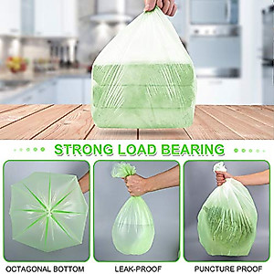 MAVGV 4 Gallon Small Trash Bags Garbage Bags,100 Pcs Strong Bathroom Wastebasket Can Liners trash Bags for Home Office Kitchen (Green) (4 Gallon)1