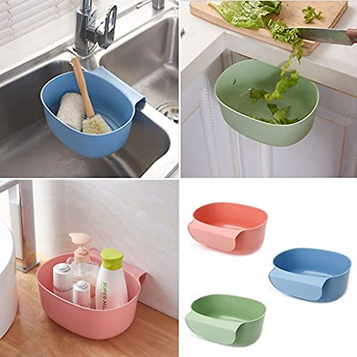 CCBUY Garbage Can Hanging Trash Can, Hanging Household Cupboard Door Waste to Fix,Garbage Bag for Kitchen Cabinet Door/Green