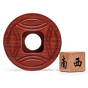 Yellow Mountain Imports Wooden Mahjong Bettor/Wind Indicator - Mahjong Accessory for Chinese or American Mahjong Play
