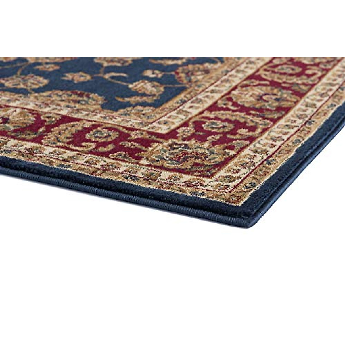 Sariya Transitional Oriental Navy Runner Rug, 2' x 7'