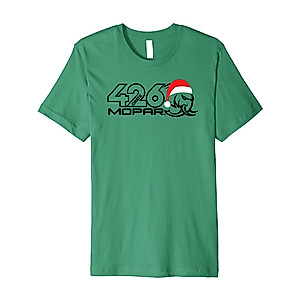 Mopar Holiday Hellephant 426 Santa Hat Red Premium T-Shirt