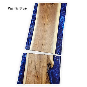 CUSTOM | Black Walnut Live Edge Epoxy River Resin Serving Charcuterie Board | Wood Rustic Serving Tray | Birthday Wedding Housewarming gift (Large 12"X24", 18 Mermaid Dust/NO FLAKE)