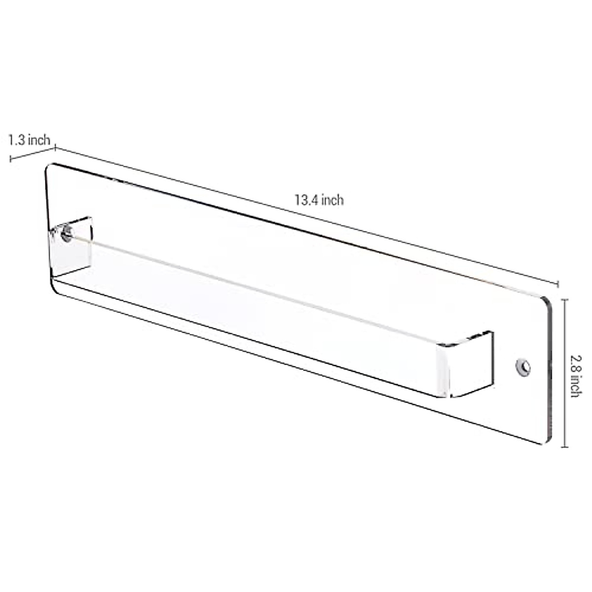 MyGift Modern Wall Mounted Clear Acrylic Sunglasses Hanger Rack, Eyewear Display Rail Holder