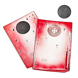 PEPPER JOBS Electroplating Red Vent Heat Console Cover Hard Shockproof Console Skin Case ABS Anti-Scratch Dustproof for Console Disc Edition