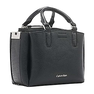 Calvin Klein Rita 2 in 1 Organizaional Mini Bag Crossbody, Black/Silver
