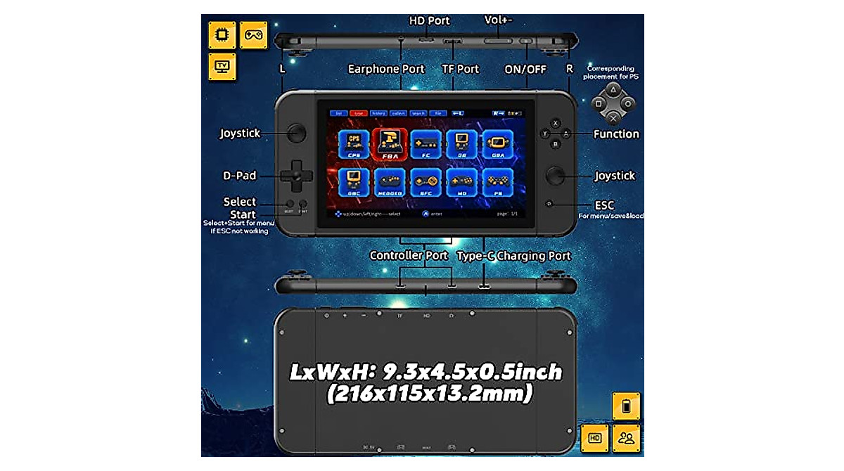 X70 Handheld Game Console | Play 5800+ Classic Games