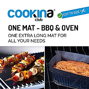 COOKINA Reusable Non-Stick Mat – Extra-long and 100% Non-Stick, Easy to Clean and Cut to Size for the Oven and Barbecue