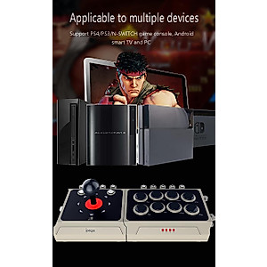ipega PG-9221 Arcade Stick PC Street Fighter ps4 Arcade Stick Rocker whit TURBO one button continuous sending, MACRO programming for PS4/PS3/N-Switch/PC(windows 7/8/10)