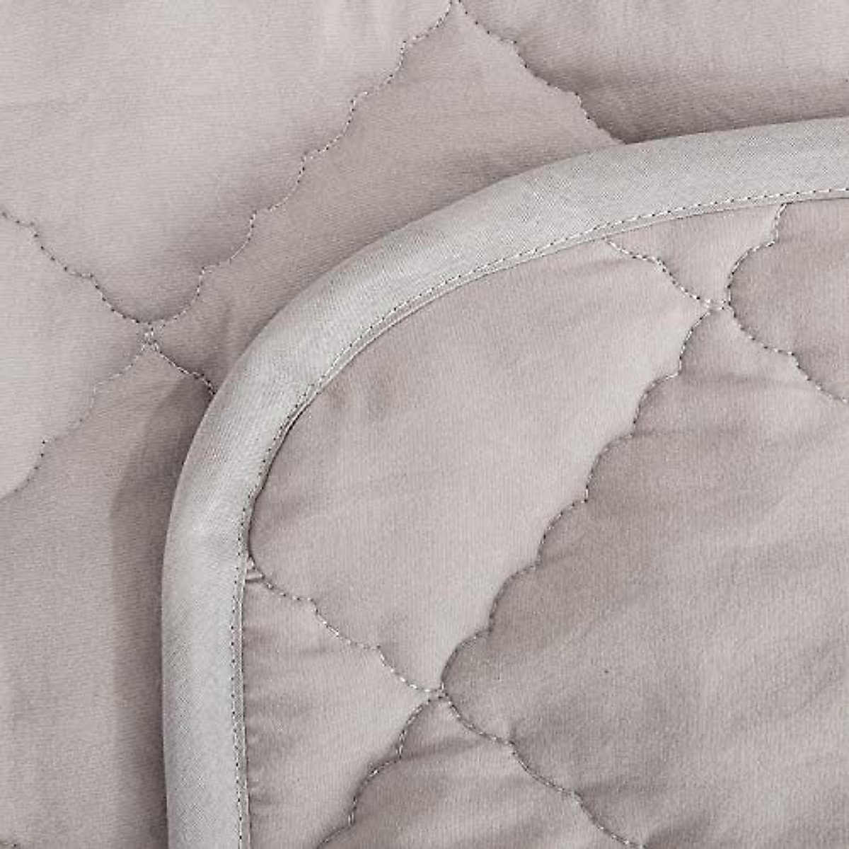 NTBAY Down Alternative Toddler Comforter, Lightweight and Warm Solid Color Baby Crib Quilted Blanket, 39x47 inches, Smoke Grey