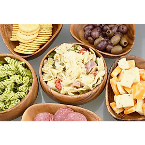 Pacific Merchants Trading Acaciaware Round Calabash Bowl, 6-Inch by 2-Inch