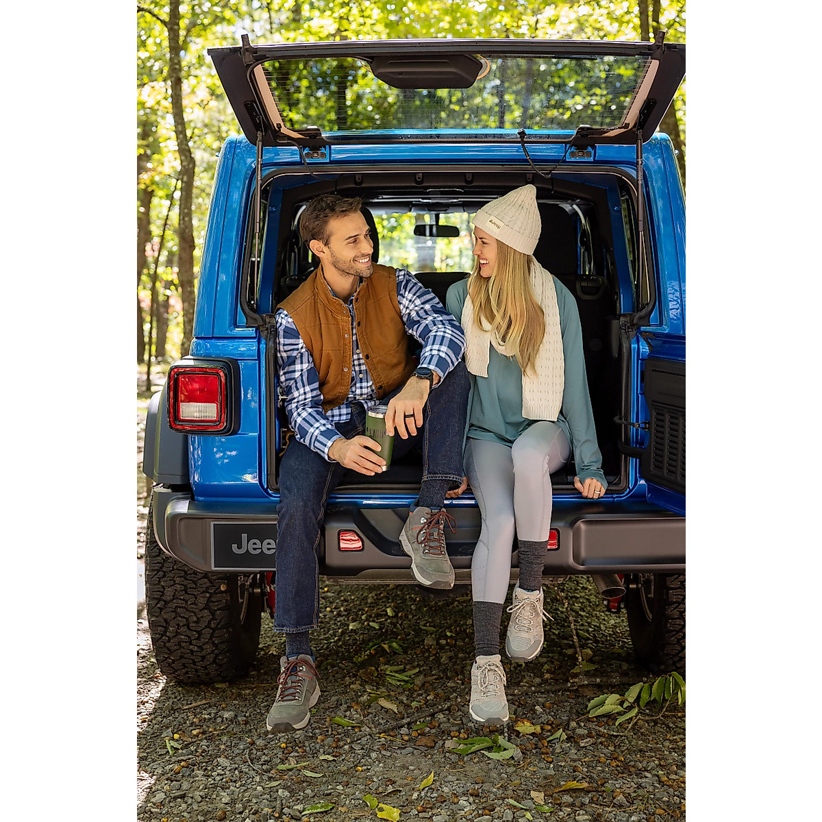 Jeep Men's Performance Wool Hiking Crew Socks-2 Pair Pack-Heavyweight Cushioned Comfort, Black, 8-12