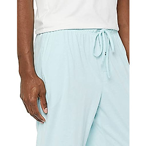 Amazon Essentials Men's Knit Pajama Pant, Light Blue, Large
