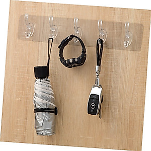 ABOOFAN 4 Pcs Acrylic Hook Wall Rack Coat Hook Acrylic Coat Hooks Iron Coat Rack Acrylic Towel Hook Wall Mount Clothes Hanger Hooks Coat Hanger No Punching Hangers