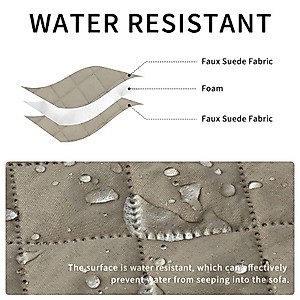 ISSUNTEX Sectional Couch Covers for Dogs, Reversible L Shaped Sofa Cover, Water Resistant Chaise Lounge Cover Furinture Protector for Kids Pets (Large, Beige/Beige)