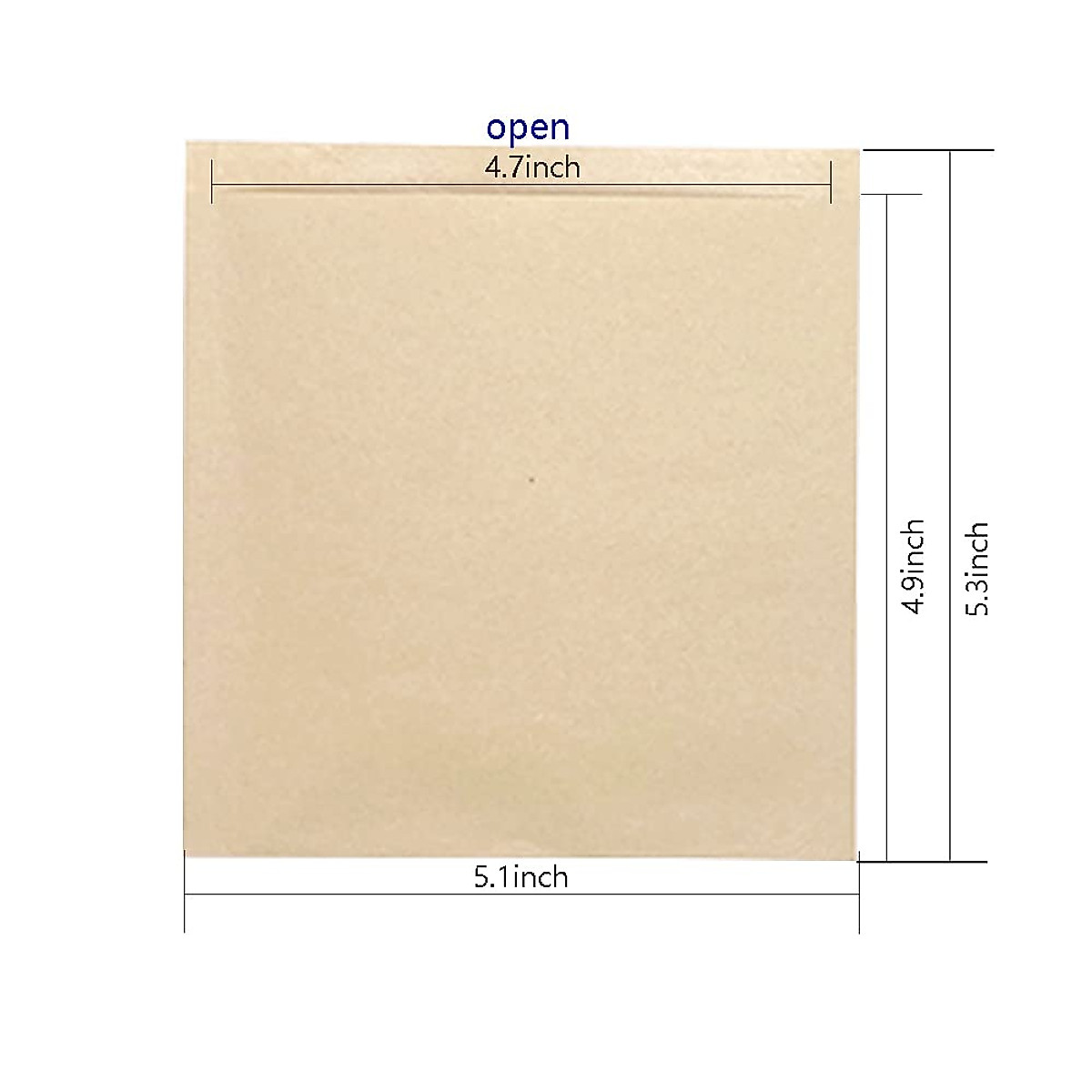 BaShiDer Wax Paper Bags 4.52 x 4.92-inch Glassine Paper Treat Snack Kraft Little Bags for Potato, Chips, Dessert(100Pcs)