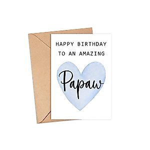 TunlaStore Happy Birthday To An Amazing Papaw Card - Cute Birthday Card For Papaw - Greeting Card - Amazing Papaw Card - Papaw Birthday Gift - Best Papaw Birthday Card - Gift Idea Happy Birthday